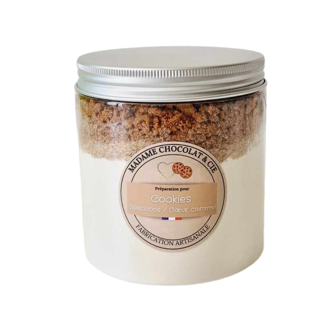 Cookie poudre spéculos / cœur caramel – Madame Chocolat & Cie